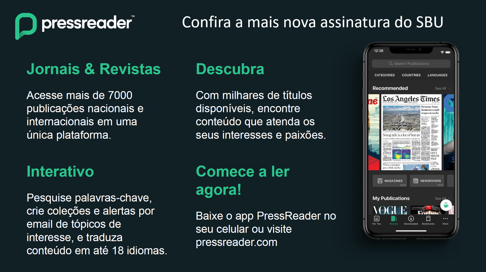 Pressreader – Sistema de Bibliotecas da Unicamp – SBU